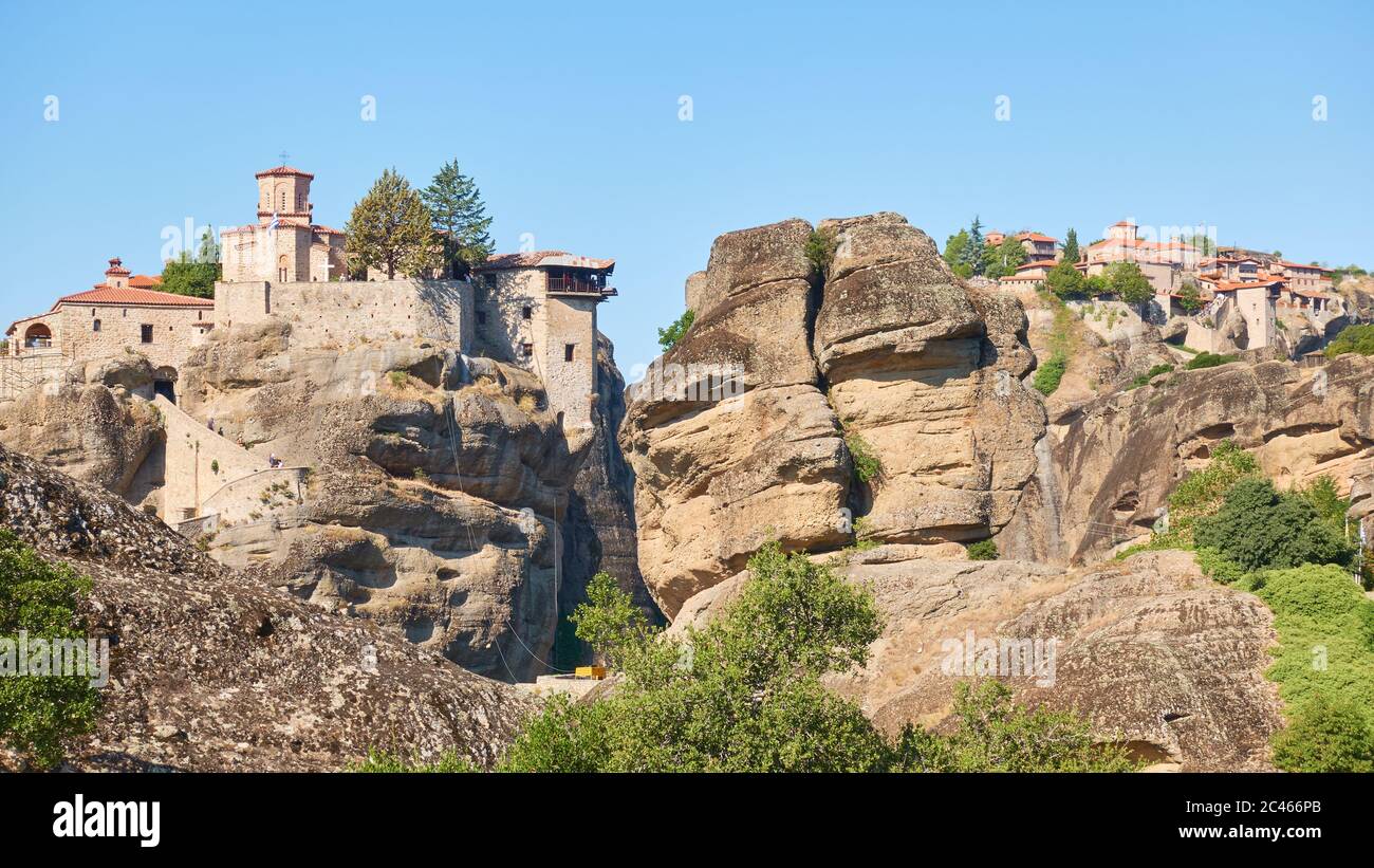 Greek monasteries of The Great Meteoron and Varlaam in Meteora, Greece ...