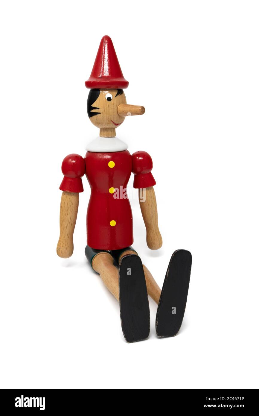 January 10, 2019 - Rome, Italy - Pinocchio, the wooden puppet, isolated ...