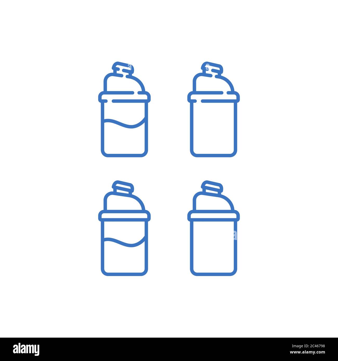 Bottle or shaker bar outline icons Stock Vector Image & Art - Alamy