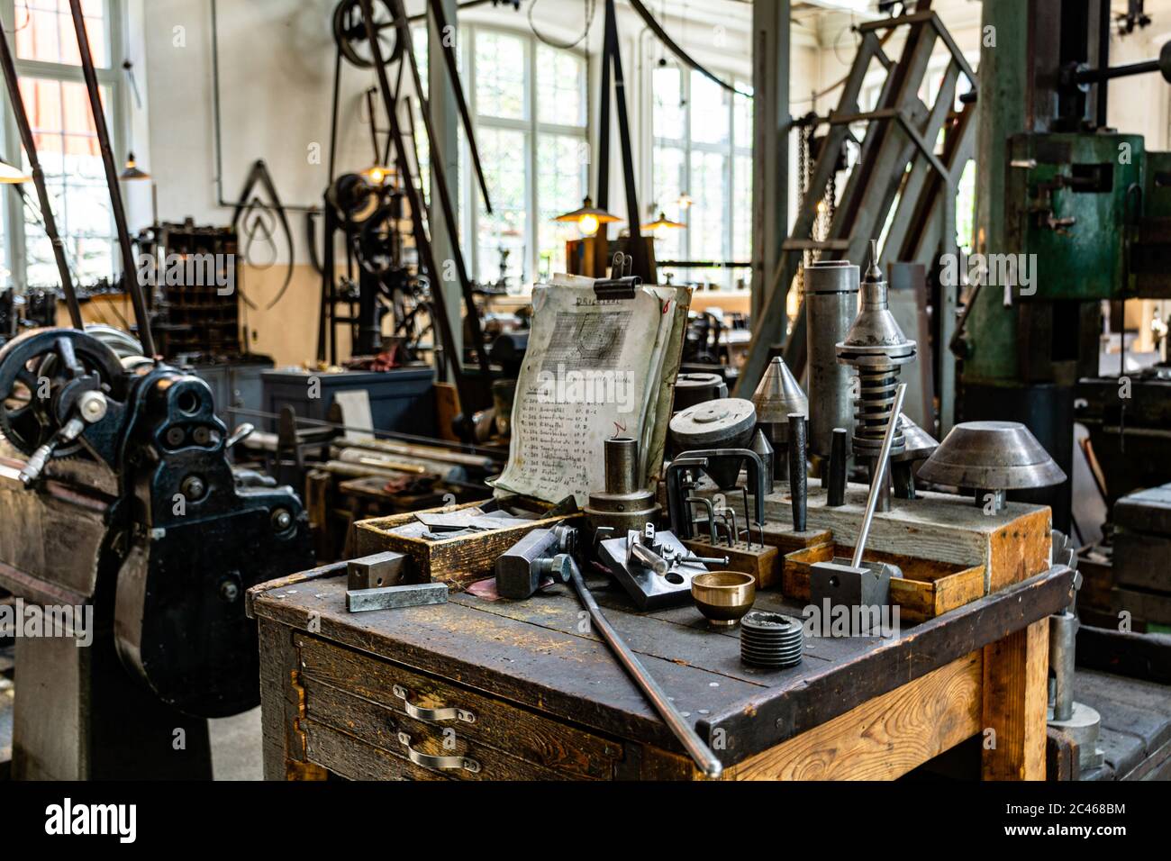 Industrial factory with old machinery Stock Photo - Alamy