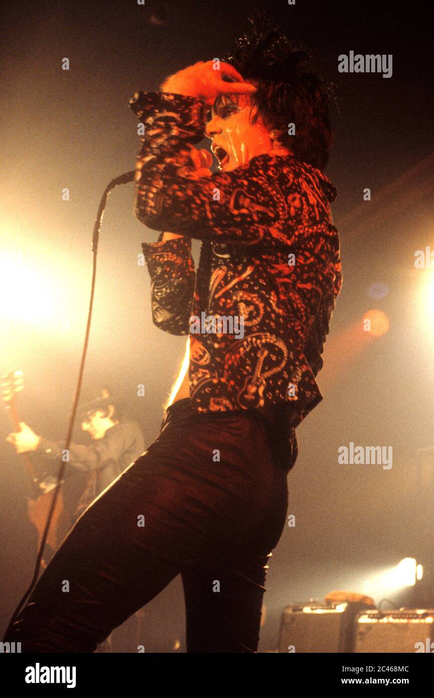 Lux Interior from The Cramps live at the Brixton Academy. London, April ...