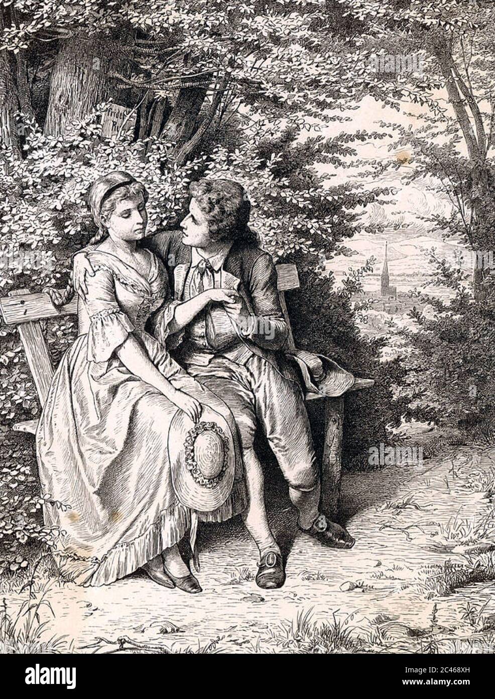 ROMANTIC GERMAN COUPLE IN 1780 Stock Photo - Alamy