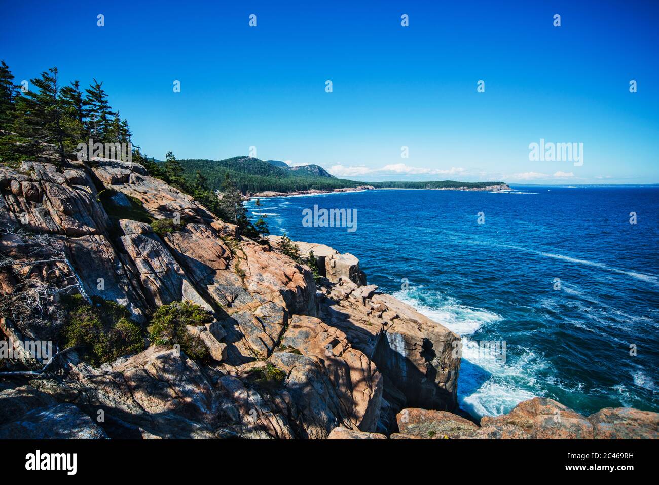 Otter cliffs, Acadia National Park, Maine, United States, North America ...