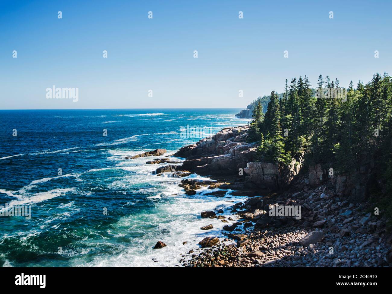 Otter cliffs, Acadia National Park, Maine, United States, North America ...