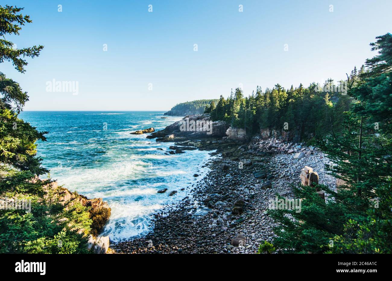 Otter cliffs, Acadia National Park, Maine, United States, North America ...