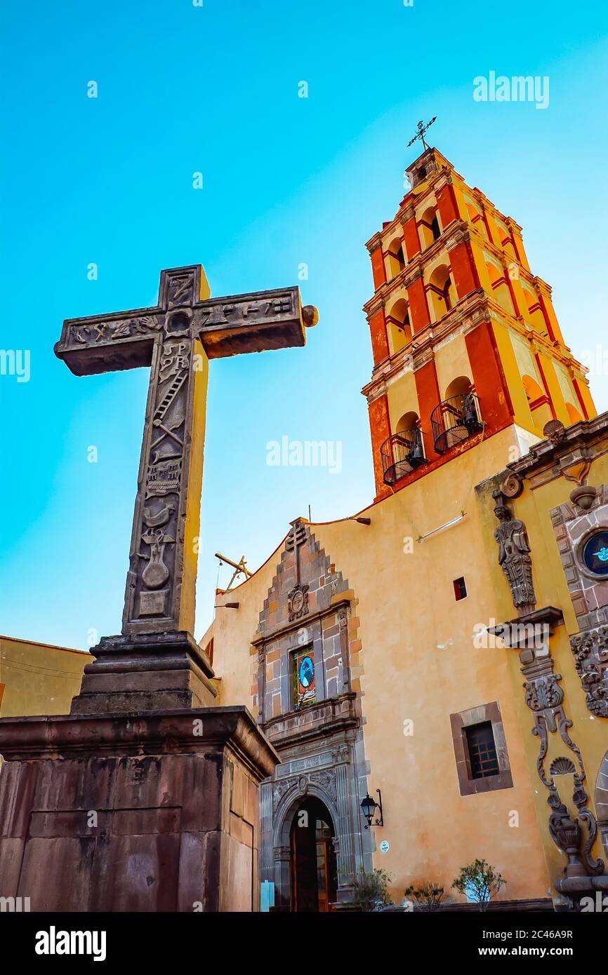 Historical Town Queretaro in Mexico Stock Photo - Alamy