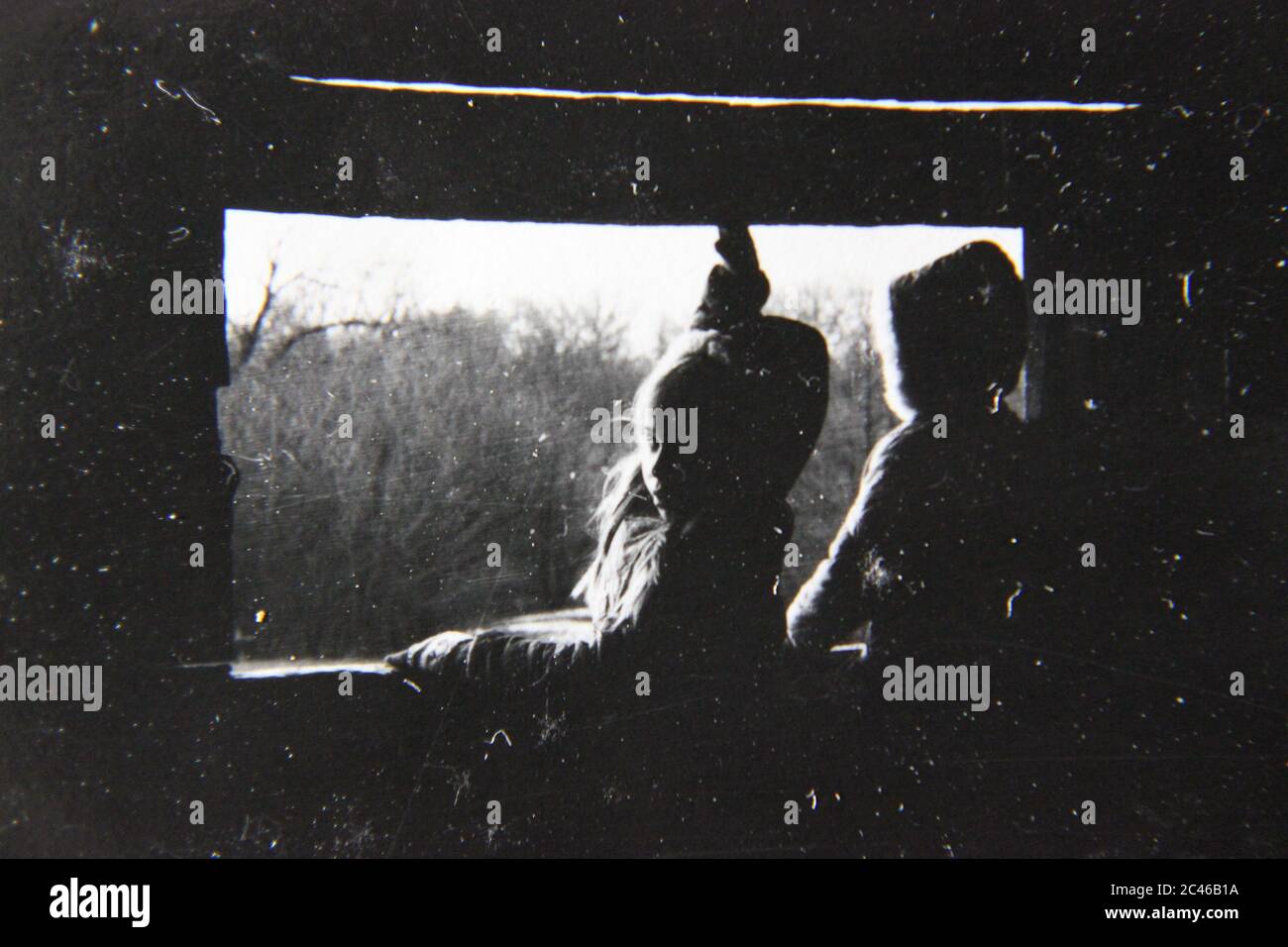 Fine 70s vintage black and white lifestyle photography of two girls ...