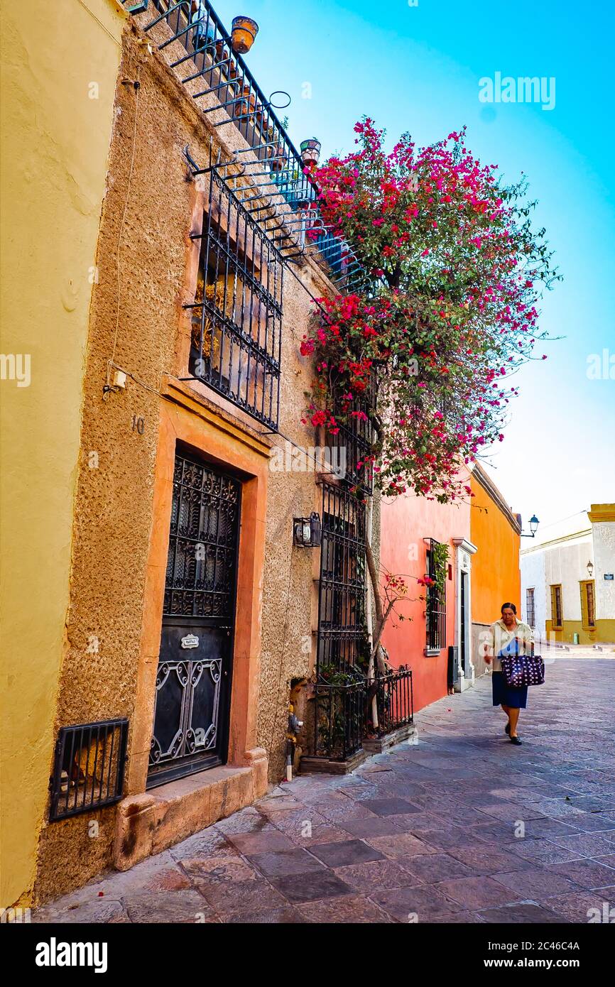 Historical Town Queretaro in Mexico Stock Photo - Alamy