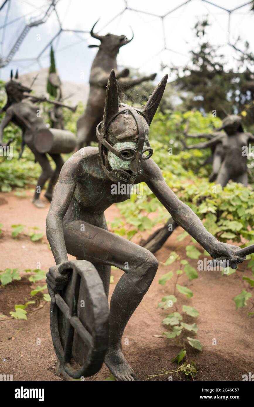Sprites, fairies and animals in bronze in the gardens at the Eden ...