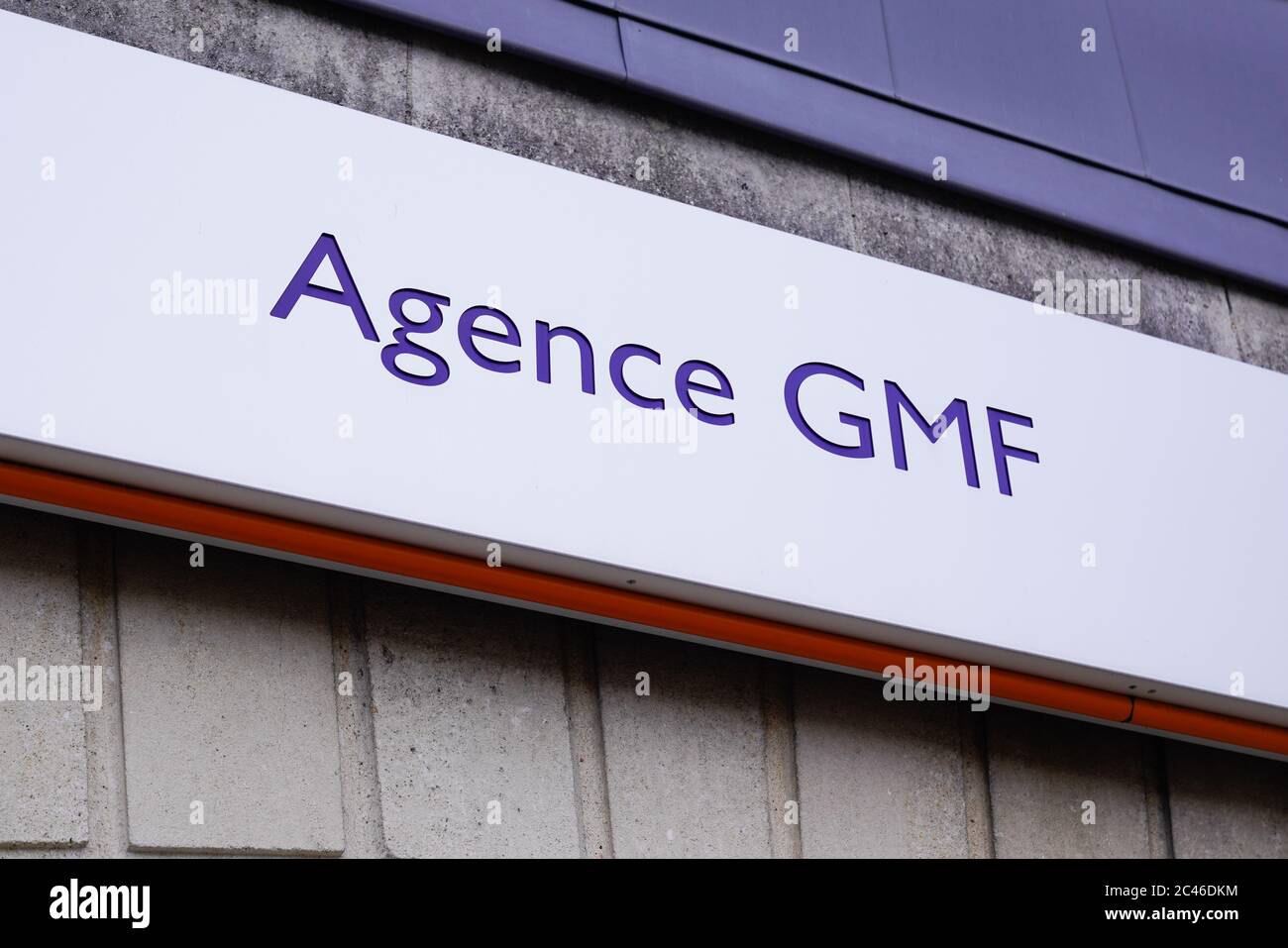 Bordeaux , Aquitaine / France - 06 20 2020 : GMF text agency with ...