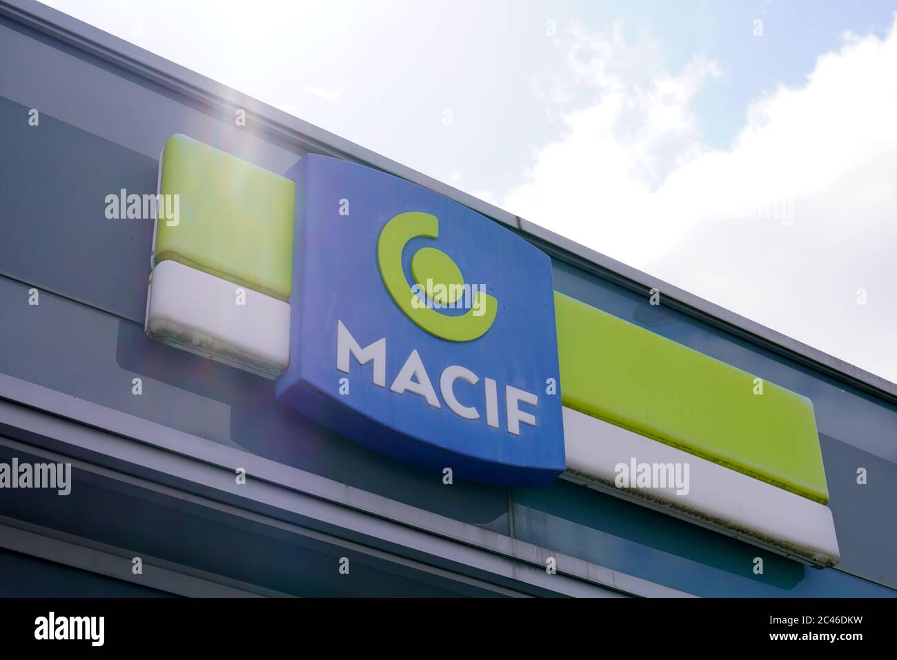 Bordeaux , Aquitaine / France - 06 20 2020 : Macif sign logo on office ...