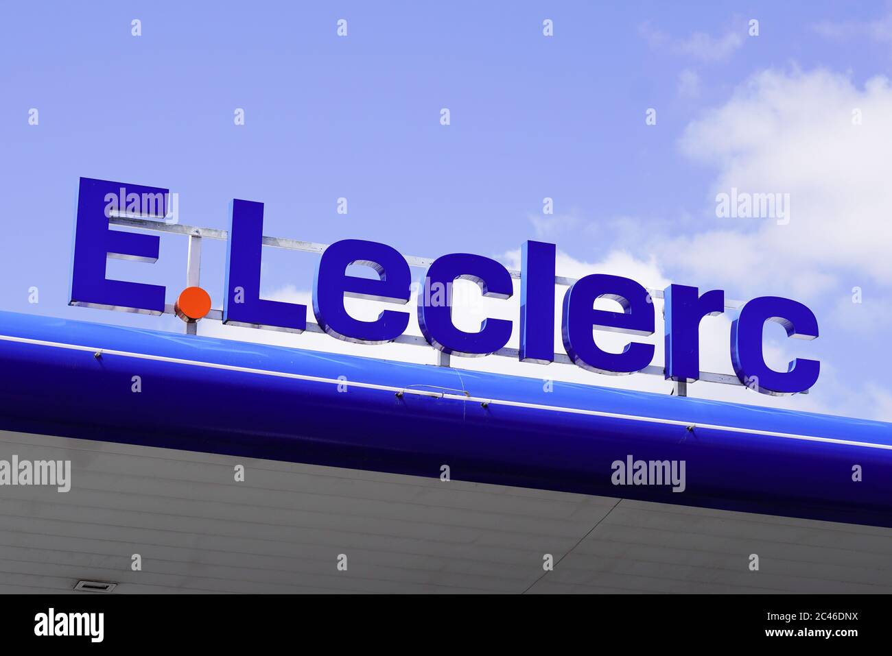 Bordeaux , Aquitaine / France - 06 20 2020 : E.Leclerc sign French logo ...
