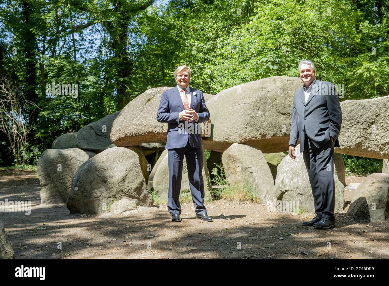 Borger, Netherlands. 24th June, 2020. King Willem-Alexander of The ...
