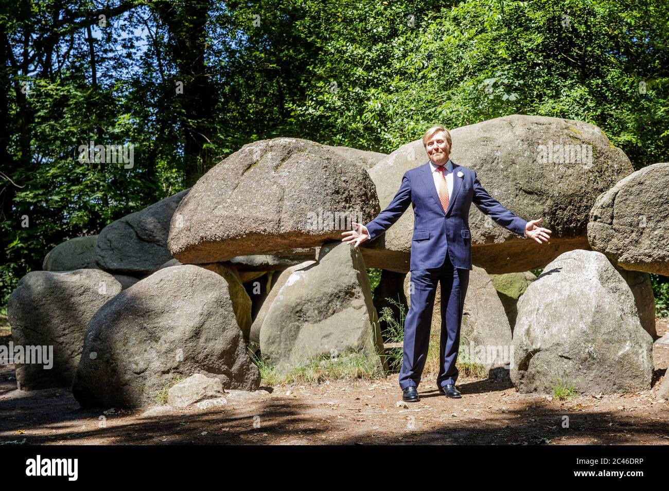 Borger, Netherlands. 24th June, 2020. King Willem-Alexander of The ...