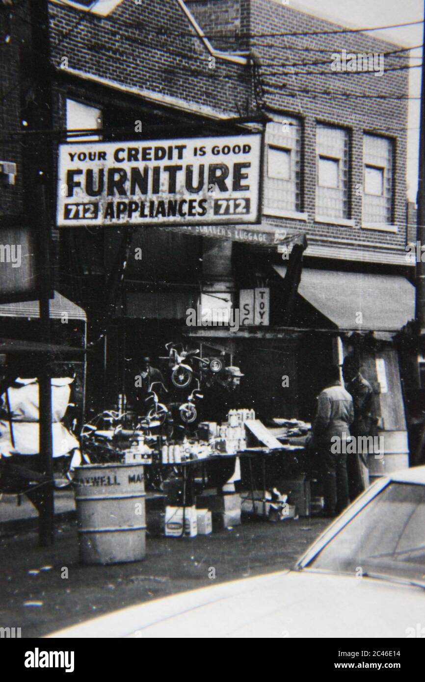 Fine 70s vintage black and white lifestyle photography of a regular ...