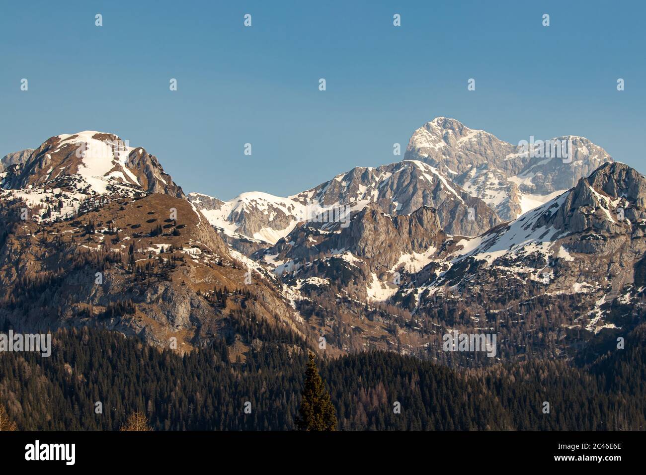Mount Ogradi and Triglav peak Stock Photo - Alamy