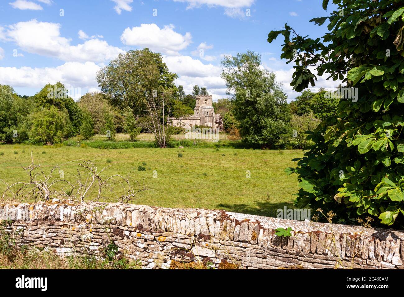 The Norman church of St James in the Coln Valley in the Cotswold ...