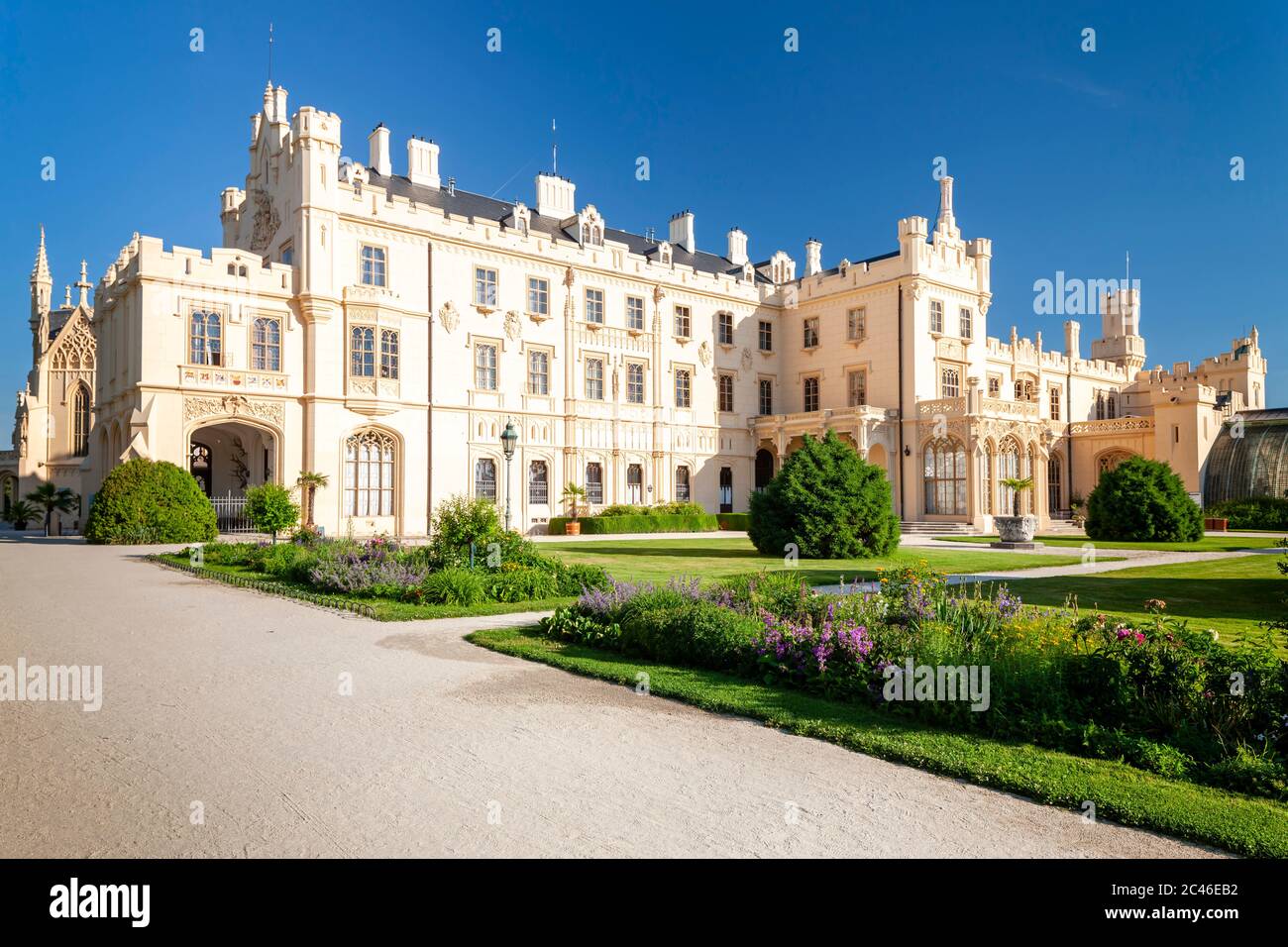Lednice Palace with garden, Czech Republic Stock Photo - Alamy