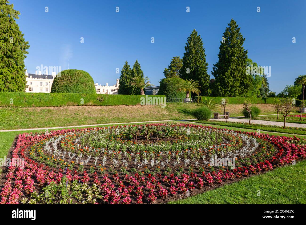 garden of Lednice Palace, Czech Republic Stock Photo - Alamy