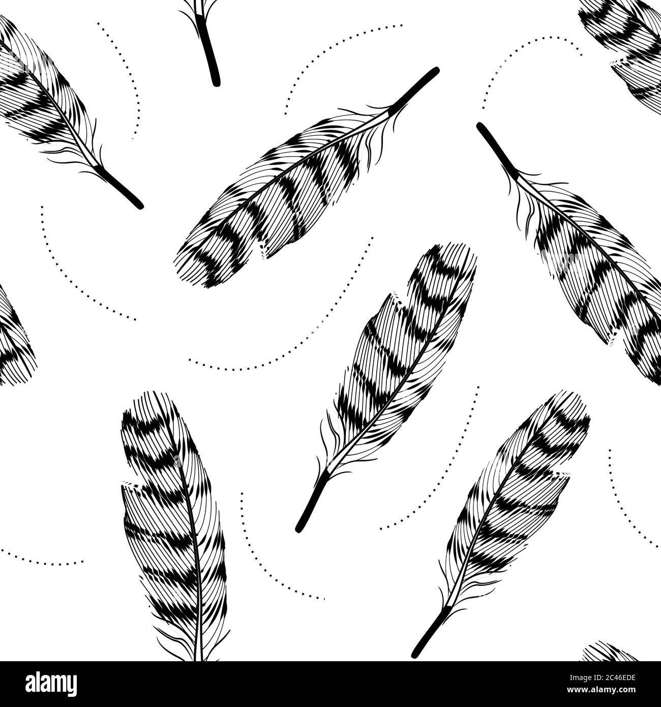 Seamless pattern feathers in Stock Vector Images - Alamy
