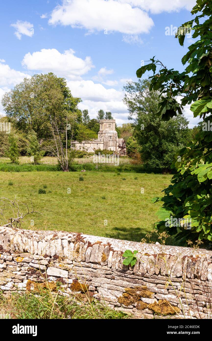 The Norman church of St James in the Coln Valley in the Cotswold ...