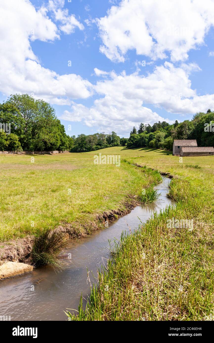 The Coln Valley - the view downstream from Yanworth Mill on the River ...