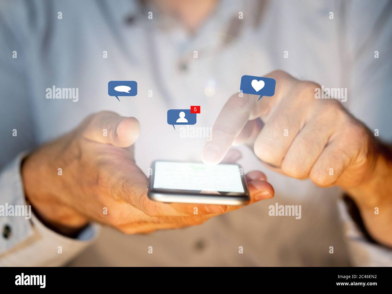 Young people social media icons hi-res stock photography and images - Alamy