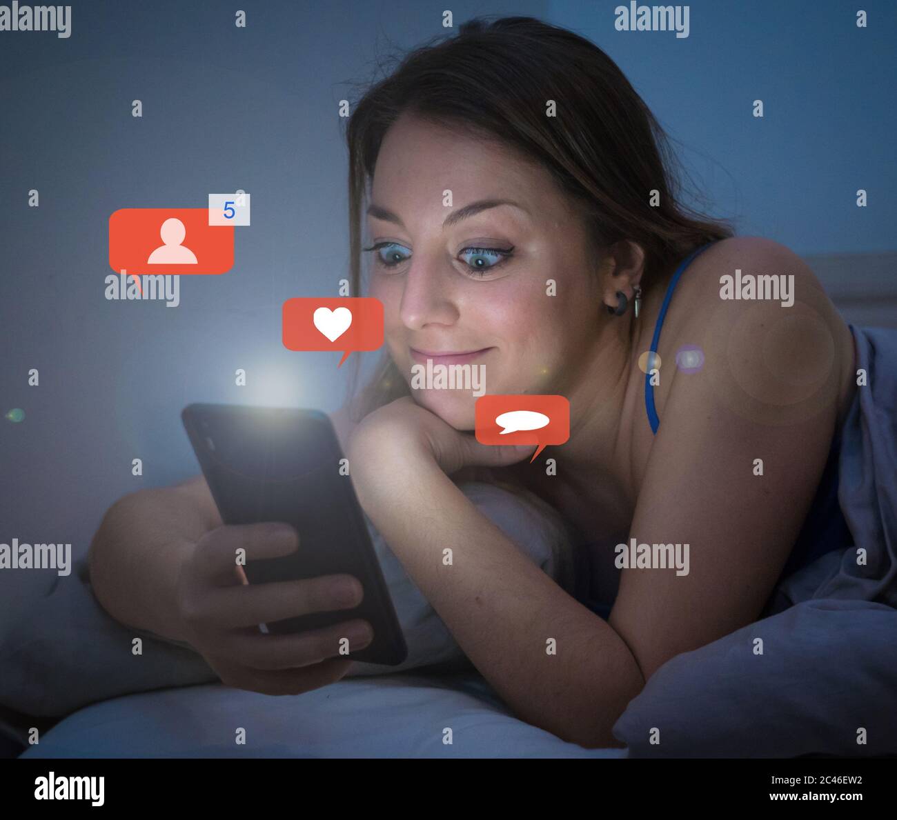 Mobile message notification hi-res stock photography and images - Alamy