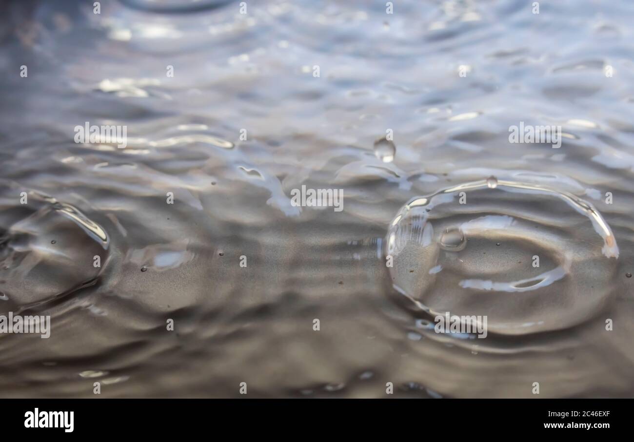 dripping water to the water surface Stock Photo - Alamy