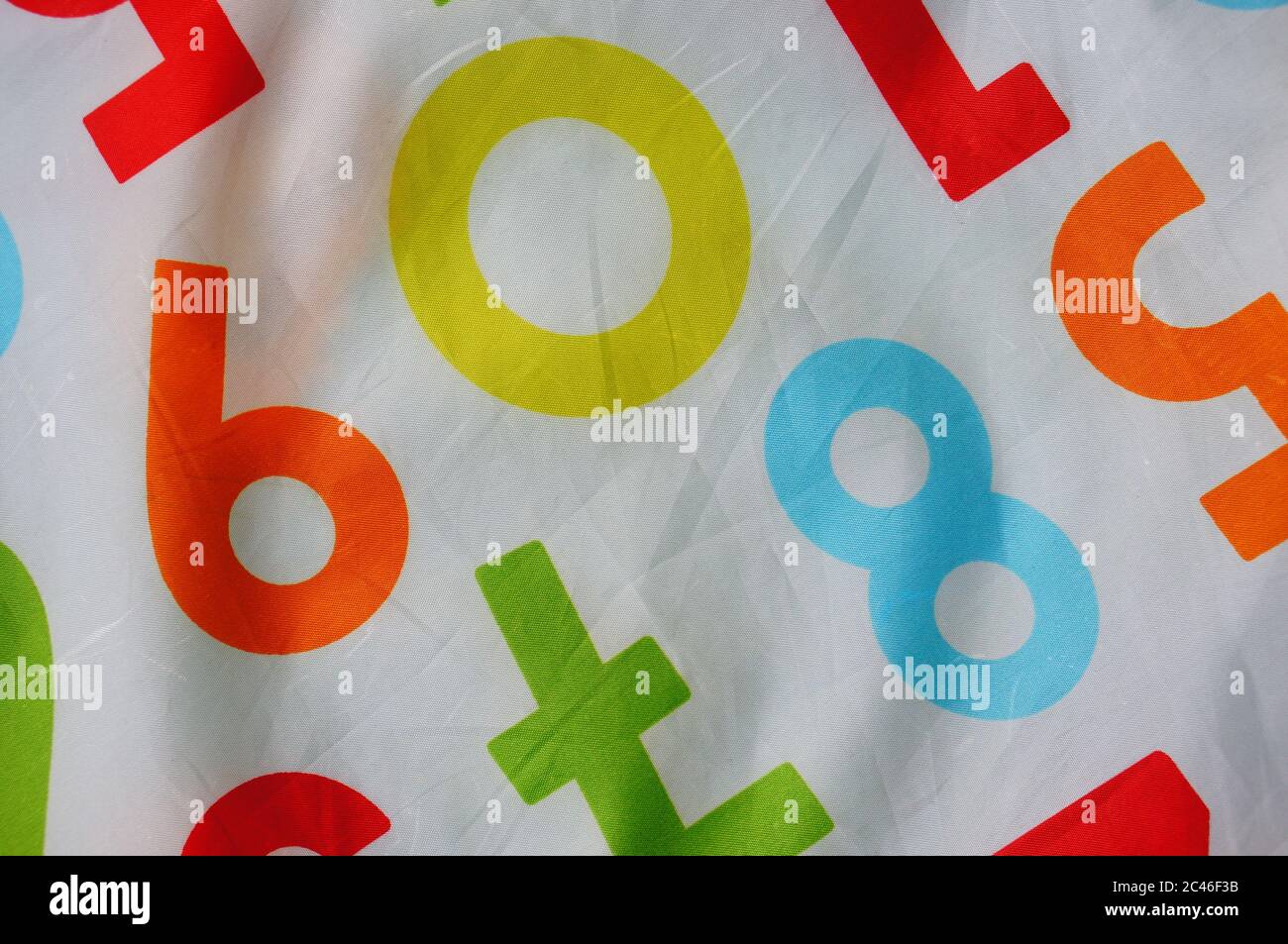 Close up shot of a textured fabric with numbers Stock Photo - Alamy