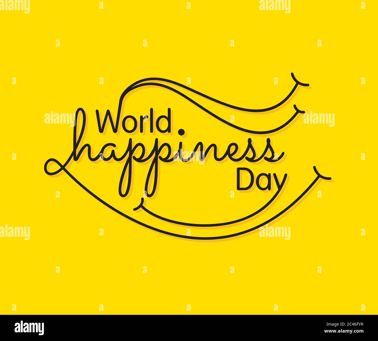 vector illustration of world happiness day poster or banner design ...