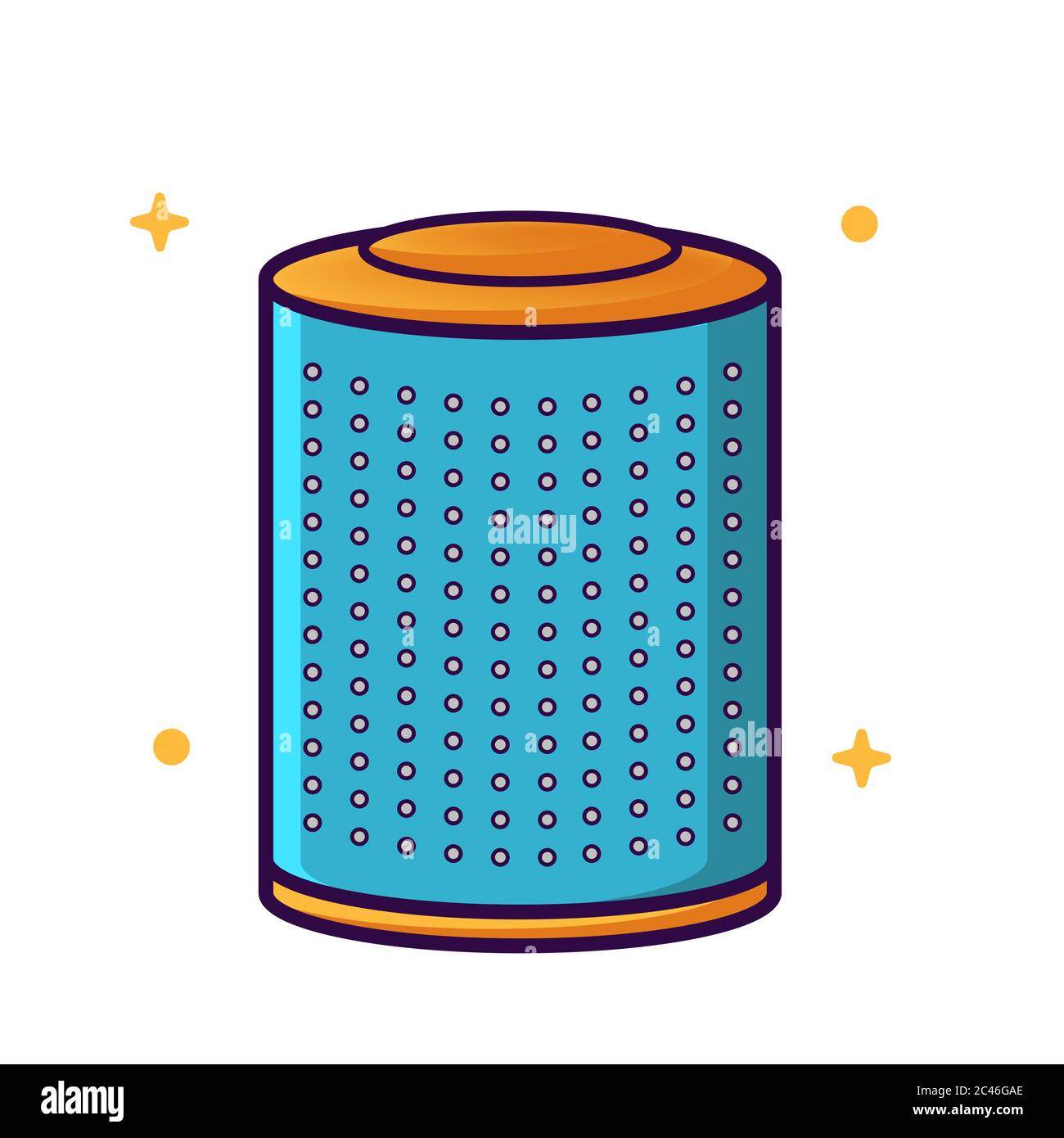 Smart speaker vector illustration. Flat cartoon style Stock Vector ...