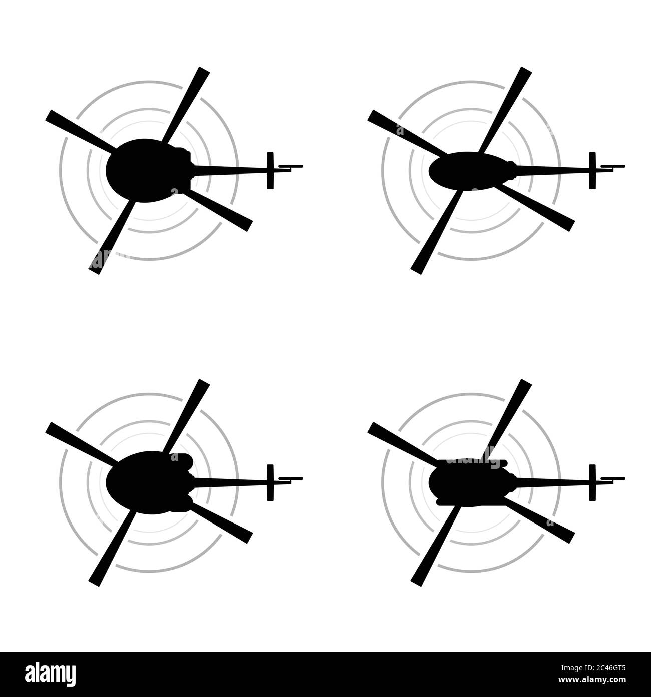 helicopter vector illustration in black color Stock Vector Image & Art ...