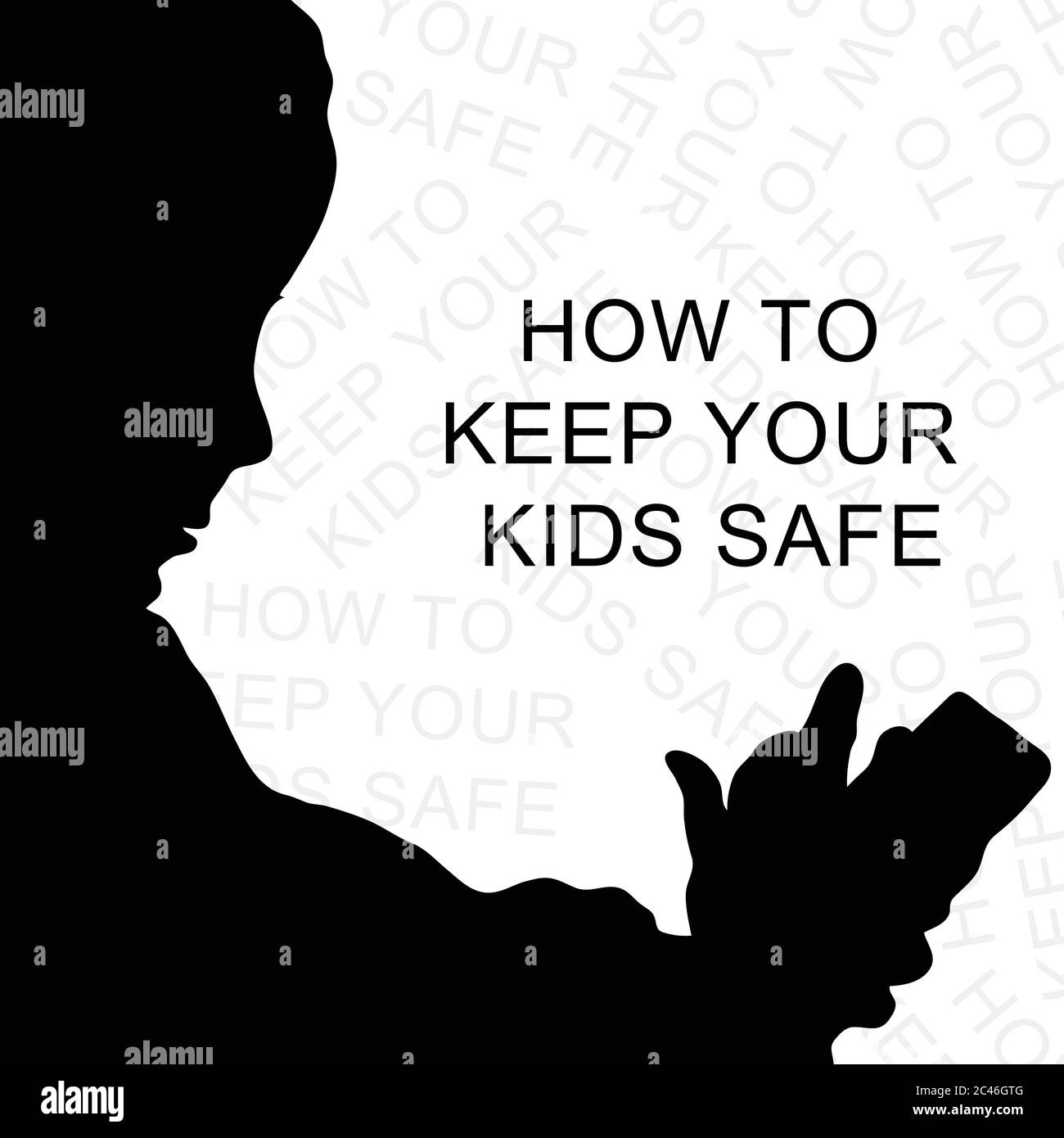 keep kids safe on internet art illustration Stock Vector Image & Art ...