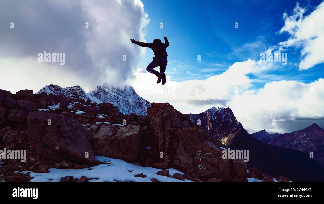 Leap of faith, mountain top hi-res stock photography and images - Alamy