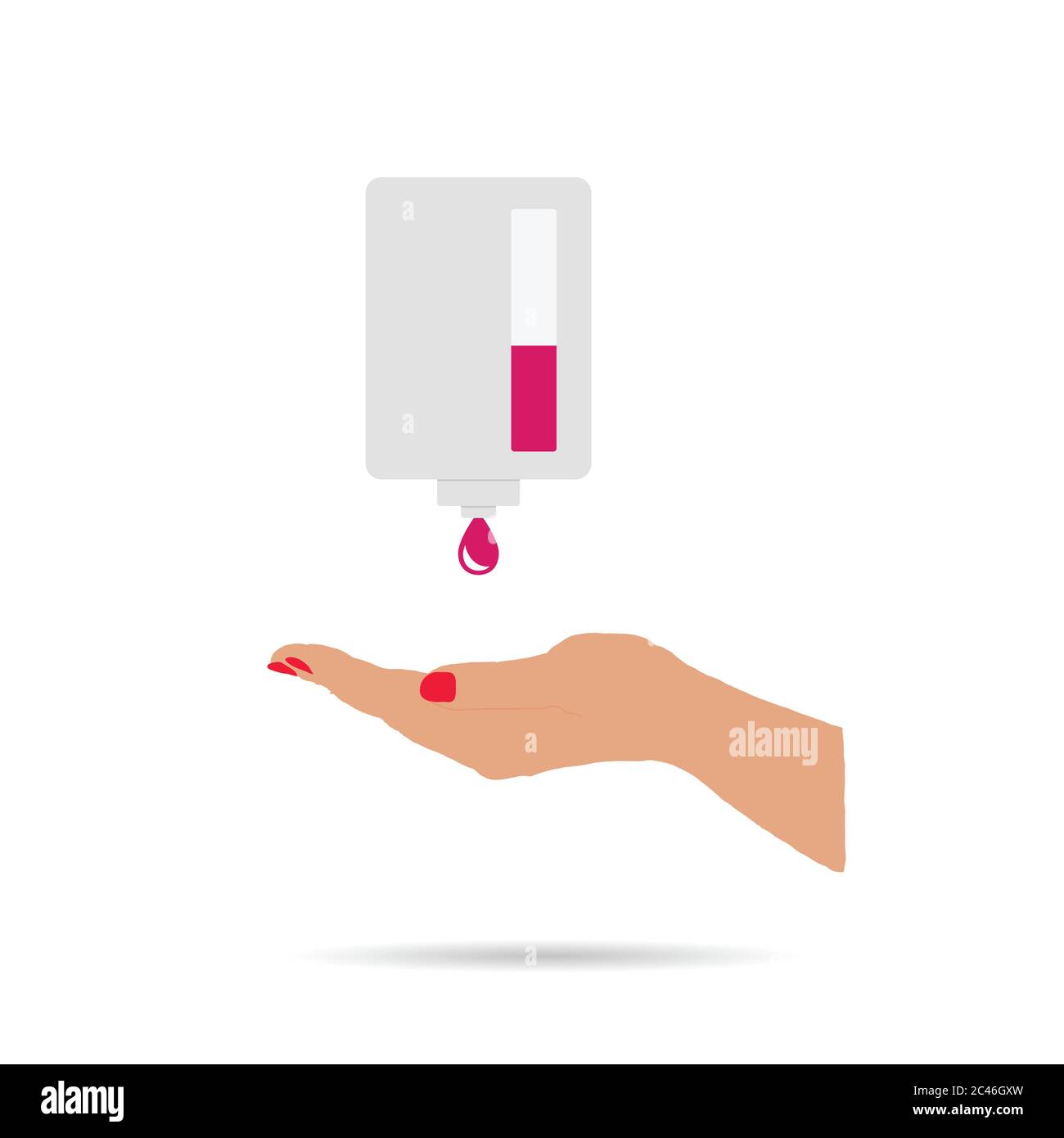 liquid soap in hand illustration in colorful Stock Vector Image & Art ...