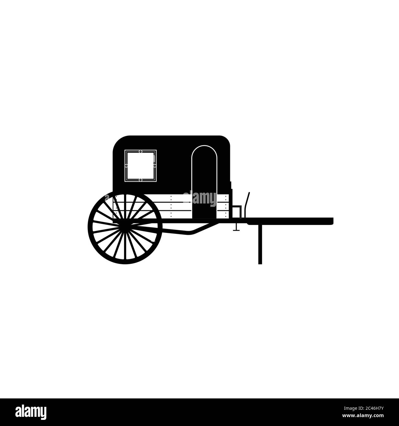 old horse carriage vector in black color Stock Vector Image & Art - Alamy