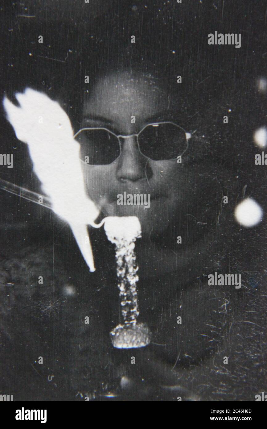 Fine 70s vintage black and white lifestyle photography of a street ...