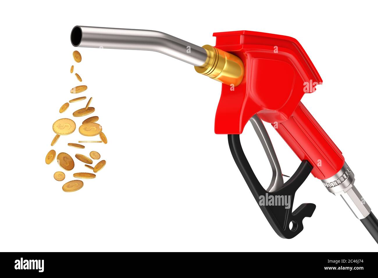 Gasoline Pistol Pump Fuel Nozzle, Gas Station Dispenser with Droplet of ...