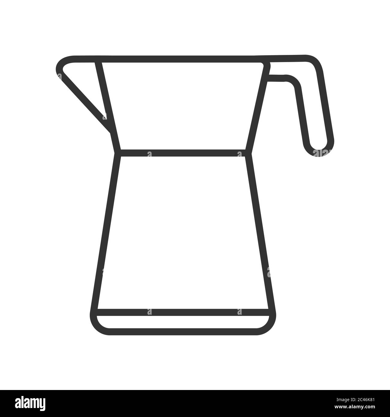 Simple vector icon of a jug. Outline illustration isolated on a white ...
