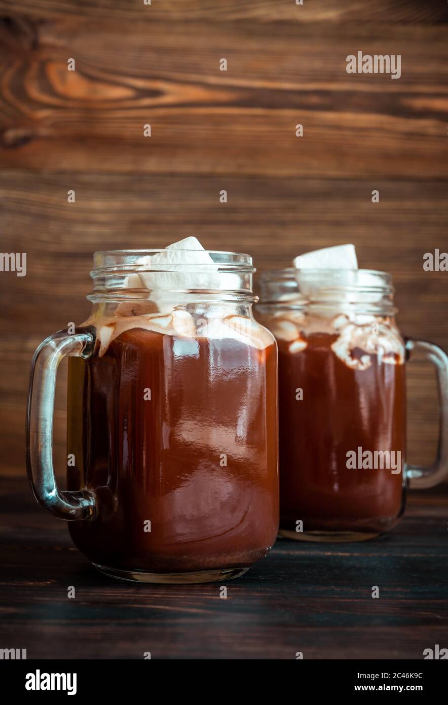 Two chocolate marshmallows close hi-res stock photography and images ...