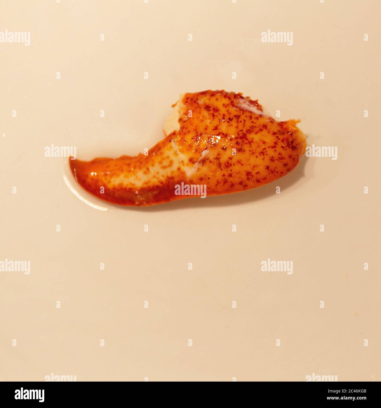 One Big Orange Lobster Claw Steam Cooked Stock Photo - Alamy