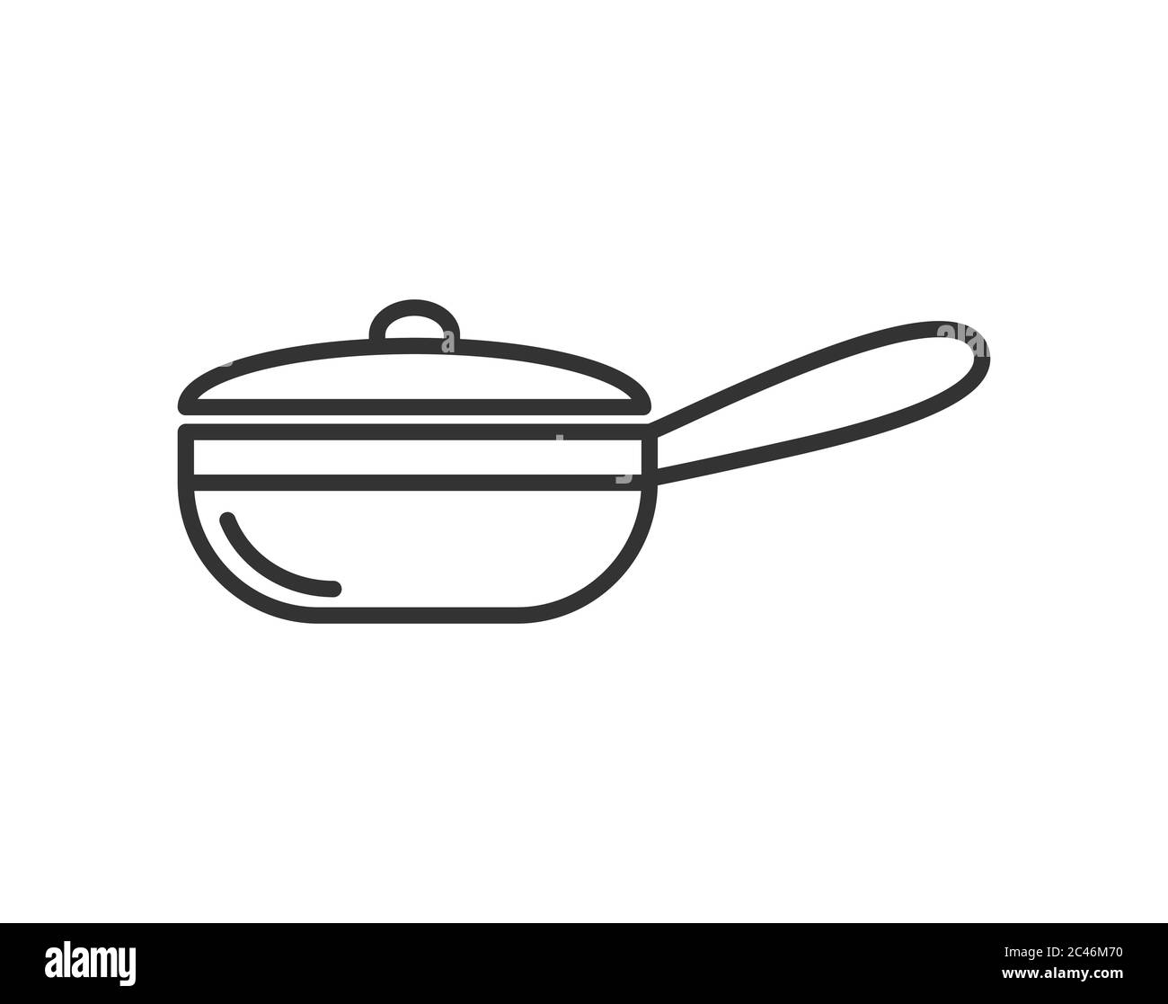 Simple vector icon of a bucket with a lid. Outline illustration ...