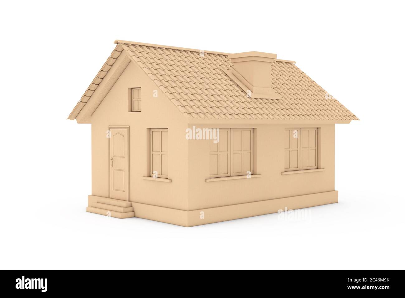 3d House Model Out Of Cardboard
