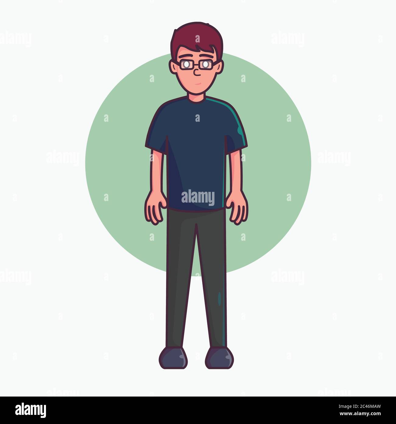 Geek cartoon nerd character hi-res stock photography and images - Alamy