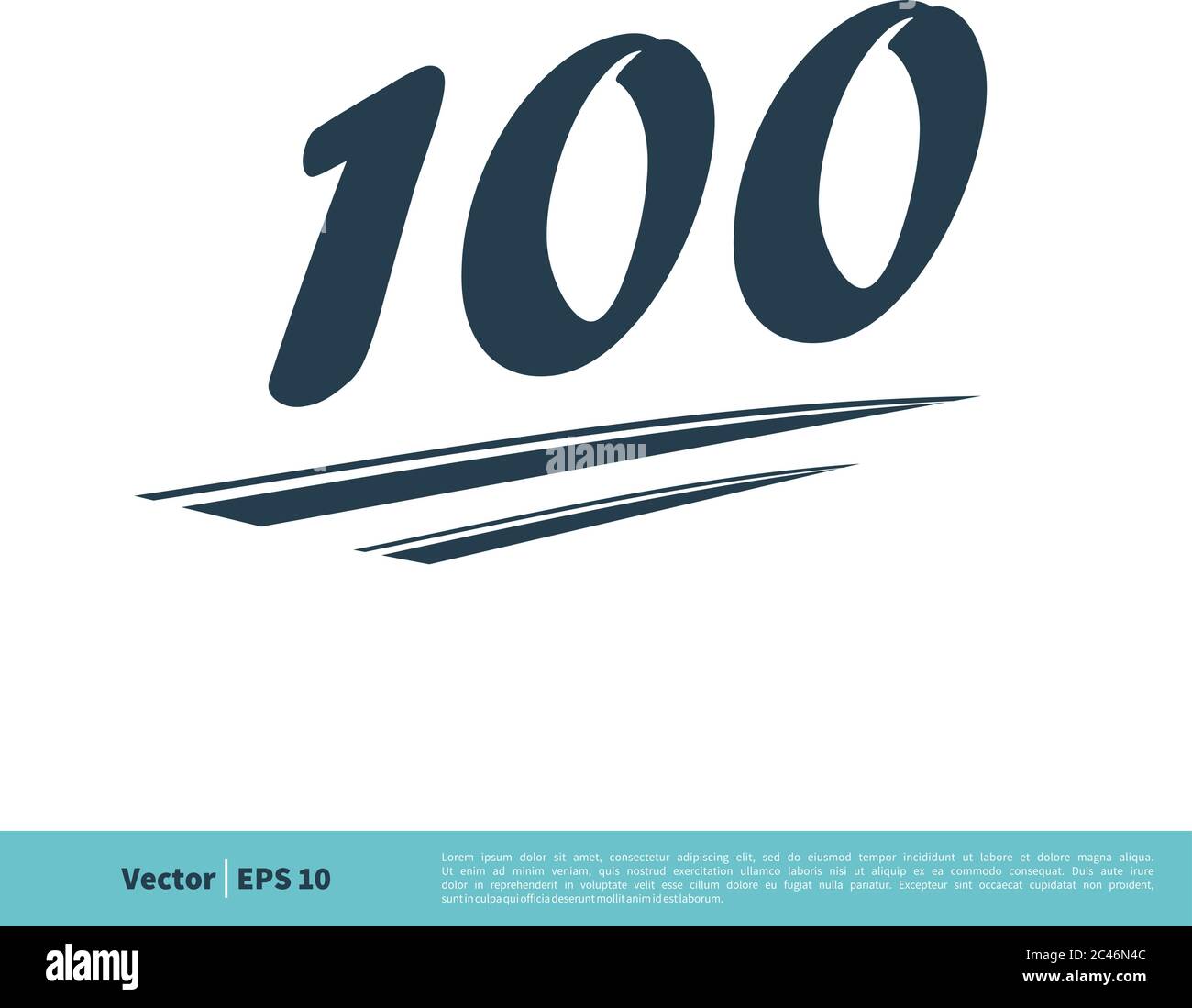 100 Number Icon Vector Logo Template Illustration Design. Vector EPS 10 ...