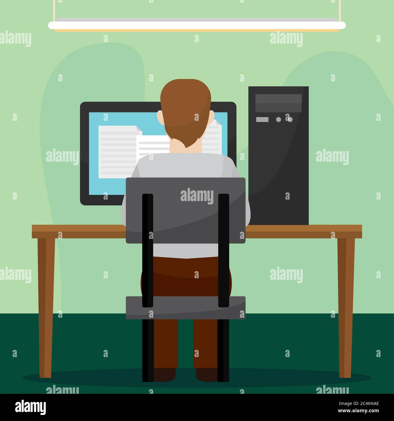 Young man studying Stock Vector Image & Art - Alamy