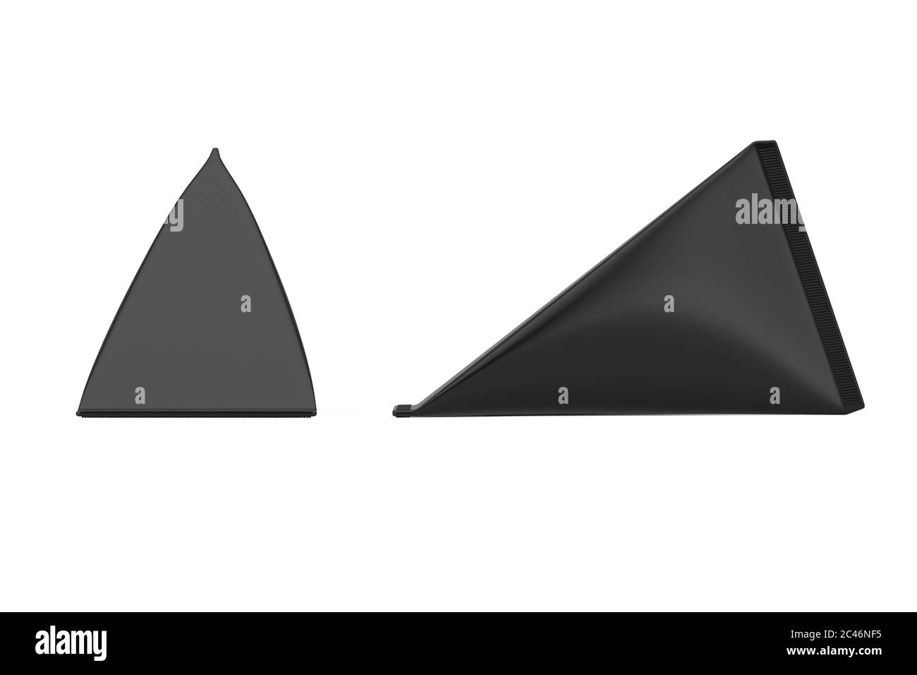 Black Cardboard Triangle Box Cream, Juice or Milk Pack Mock Up on a ...