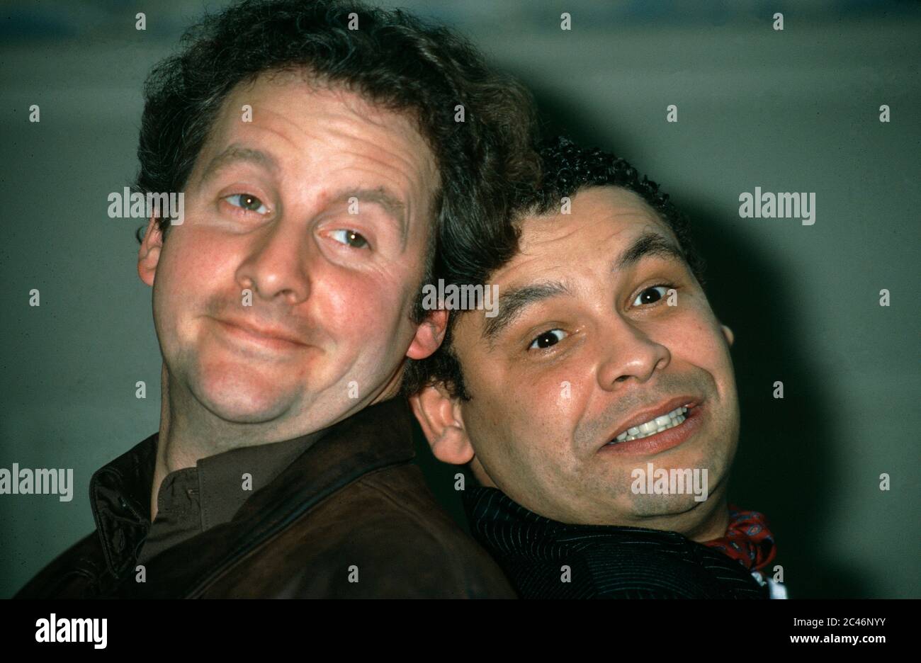 London, UK. LIBRARY. Chris Barrie and Craig Charles. Red Dwarf cast at ...