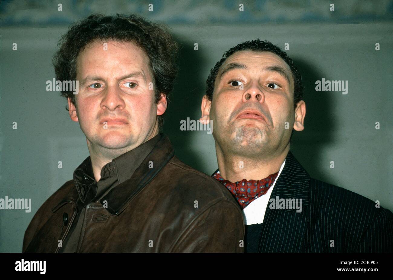 London, UK. LIBRARY. Chris Barrie and Craig Charles. Red Dwarf cast at ...